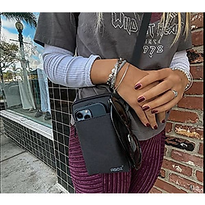 Agoz Crossbody Handbag Cell Phone Purse Wallet Sling Shoulder Bag Strap for iPhone 14 13 12 11 XS MAX XR 8, Samsung S22 S20 S10 Plus,S21,Note 20 10, S9,S8, Google Pixel 7 6 6A 5 4A, LG Stylo 6 (Black)