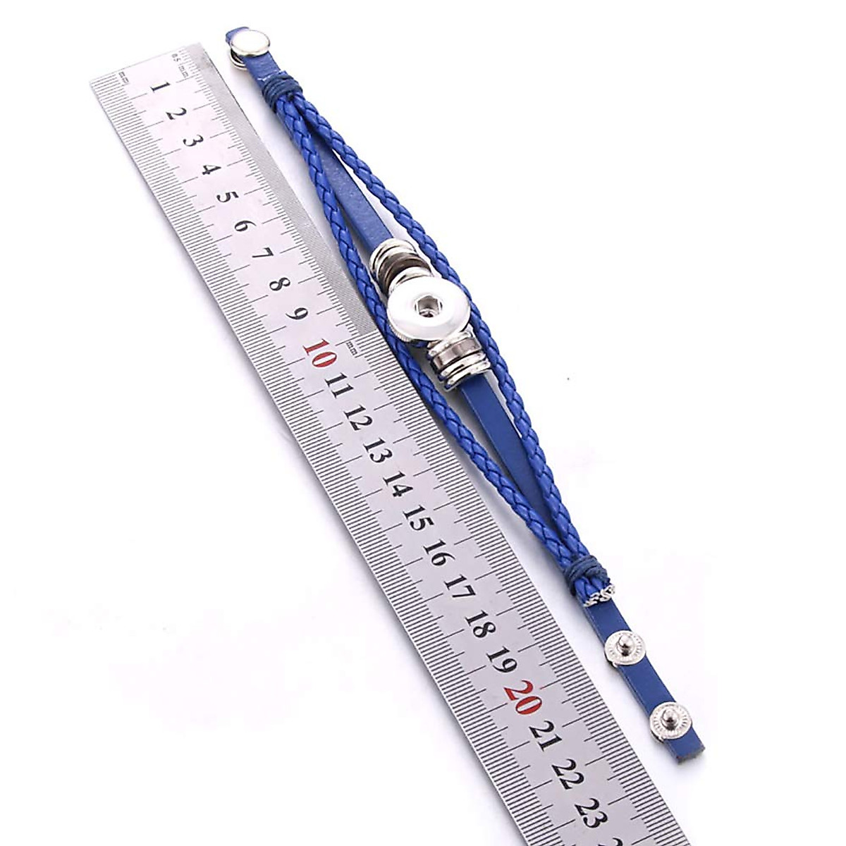 Lovglisten 6pcs Leather Bracelet Bangle for 18mm Snap Button Jewelry (1)