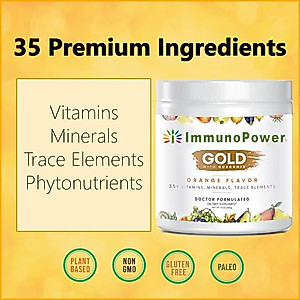 ImmunoPower Gold - New Formula - Targeted Support to Help Increase Natural Killer Cell Activity with 35+ Vitamins Minerals - Powder Formula
