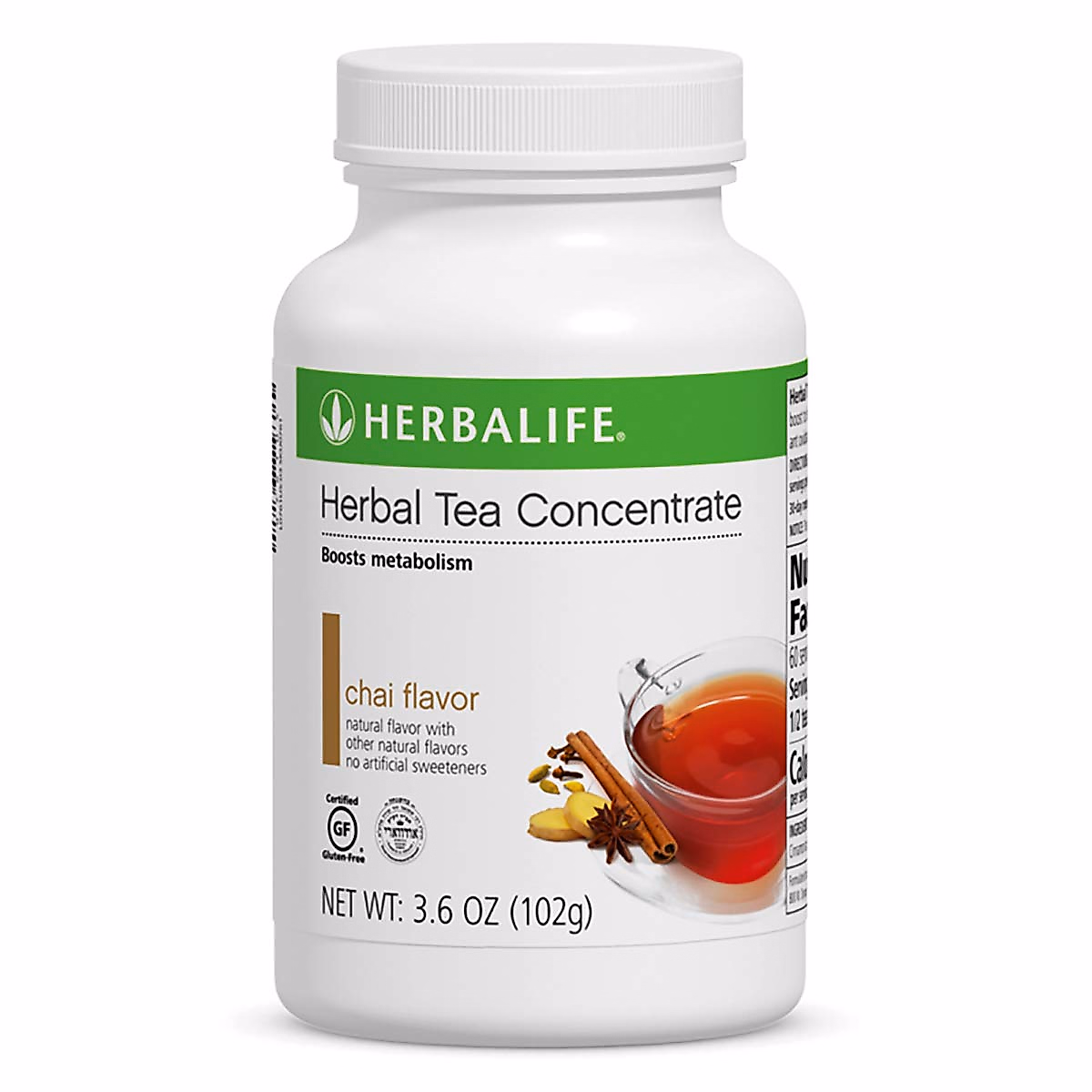 Metabolism Booster Herbal Tea Natural Chai Spice Flavor with non-GM Ingredient 3.53 Oz.