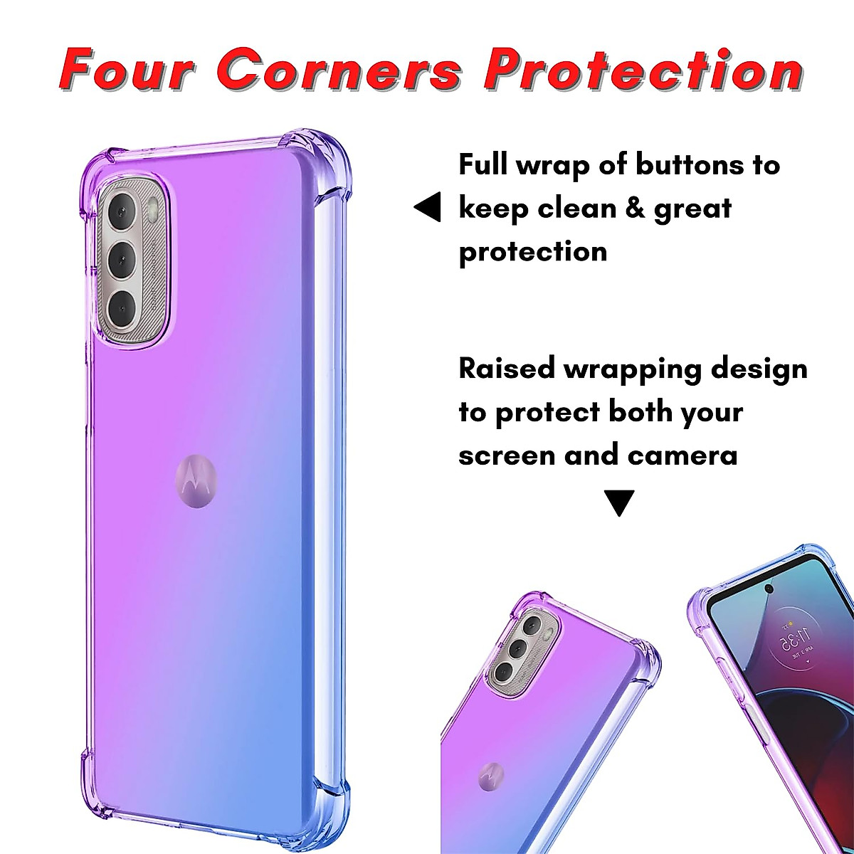 for Moto G Stylus 5G 2022 Case [Anti-Scratch] Flexible Ultra Slim Fit Soft TPU Rubber Shockproof Bumper Phone Case, Clear Protective Cover