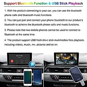 MMB 3RD Wireless CarPlay Multimedia TV Video Dongle AI Box, 4GB+64GB Android 11.0 OS, Wireless Mirroring, HDMI Output, USB Plays, Only Support 2017-2022 Cars with Factory Wired CarPlay Function