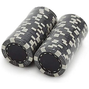 Brybelly Red Striped Dice 11.5-Gram Clay Composite Poker Chips - Pack of 100