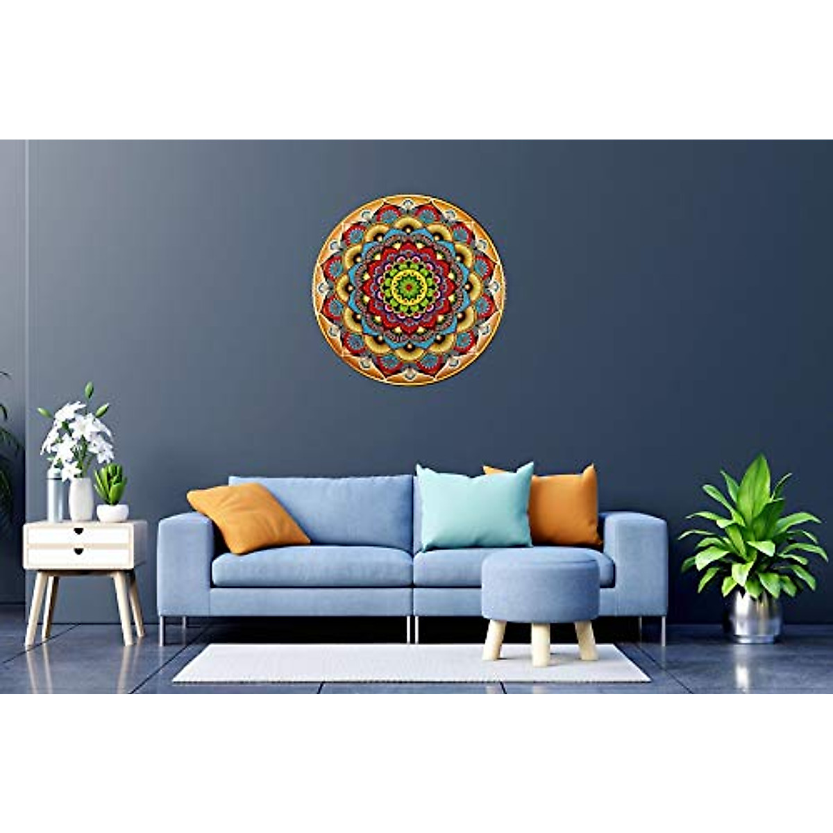 Jigsaw Puzzle 1000 Pieces for Adults. Colorful Round Mandala