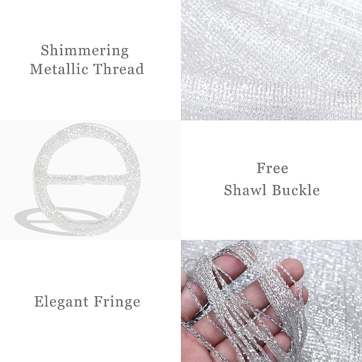 vimate White Wedding Shawl for Women, Summer lightweight Formal Shawls and Wraps for Evening Dresses (White)