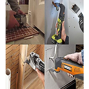 Leberna 50 Metal Wood Universal Oscillating Multitool Quick Release Saw Blades Kit Compatible w Fein Multimaster Porter Cable Black&Decker Bosch Dremel Craftsman Ridgid Ryobi Milwaukee Dewalt Rockwell