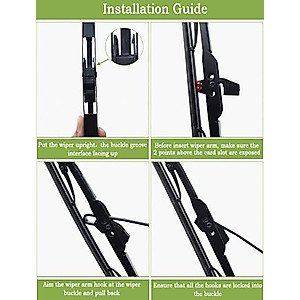 VTOGOI® Windshield Wiper Blades Replacement for 2011-2018 Jeep Grand Cherokee/2015-2018 Nissan GTR/2005-2016 Toyota Tacoma,Original Factory Quality Front Wiper Blade Set for My Car -22"+21"(Pack of 2)