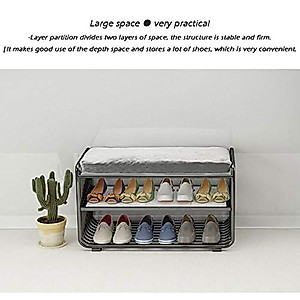 Articles for daily use Metal Frame Shoe Changing Stool Storage Stool, Living Room Entrance Entrance Shoe Cabinet one Long Chair Simple Bedroom Bed End Stool Storage Stool Large