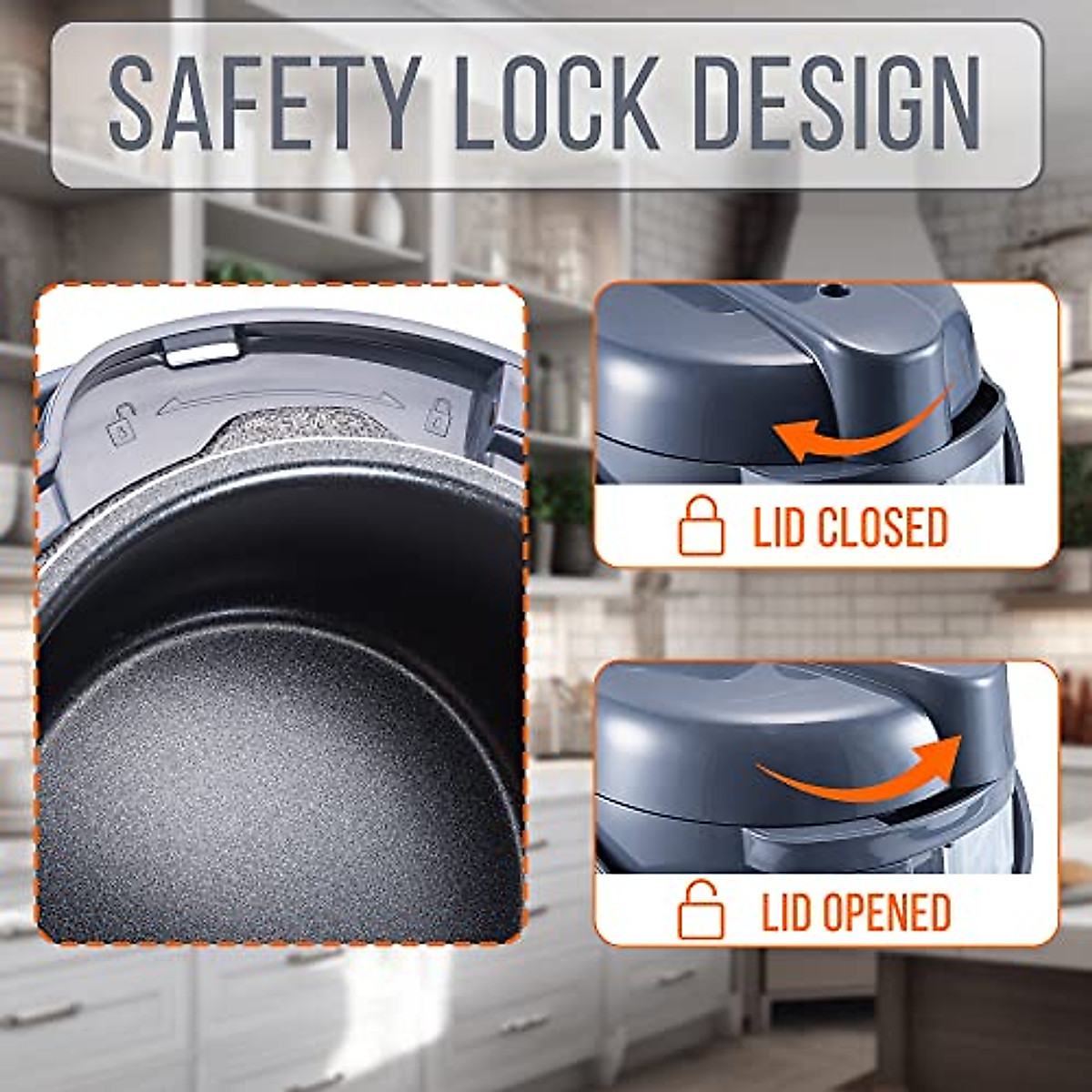 Bear Rice Cooker 3 Cups (Uncooked), Fast Electric Pressure Cooker, Portable Multi Cooker with 10 Menu Settings for White/Brown Rice Oatmeal and More, Nonstick Inner Pot