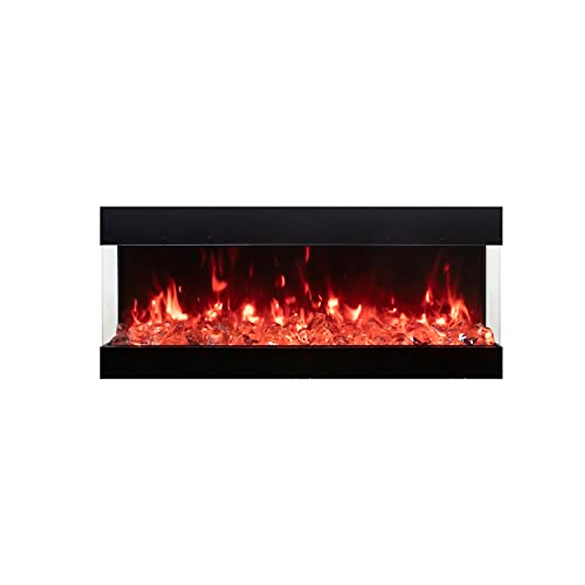 Amantii TRV-45-BESPOKE Tru View Bespoke - 45" Indoor/Outdoor 3 Sided Electric Fireplace, WiFi, Bluetooth, Speaker, and a Selection of Media Options