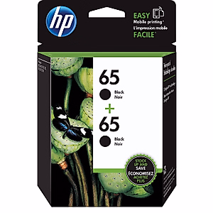 HP 65 Black Original Ink, 2 Cartridges (1VU22AN)