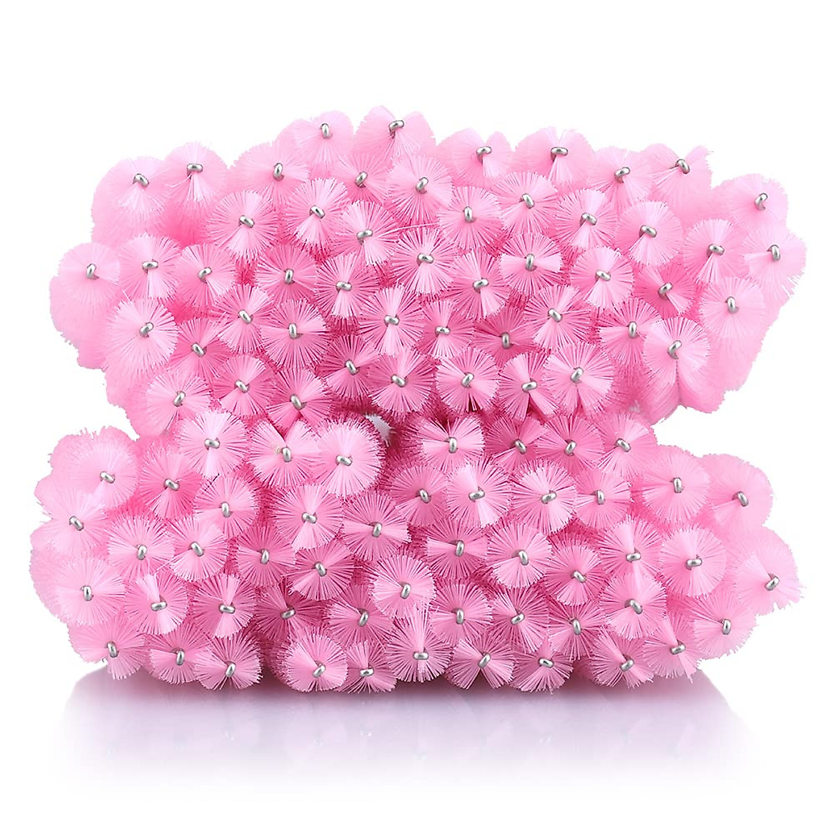 GCQQ 50PCS Mascara Wands,Crystal Pink Mascara Brushes, Disposable Eyelash Eyebrow Spoolies, Lash Brush for Makeup Eyelash Extensions, Eyebrow Spoolie for Lash Extension(Pink)