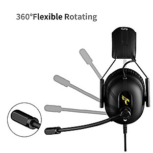 Vowor Over Ear Headphones 7.1 Surround Sound Gaming Headset Works with PC, PS4 PRO, Xbox One S，Cell Phone SOMIC Active Noise Canceling with Mic HI-FI USB Jack Game Earphones (G936N)