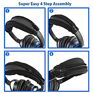 MMOBIEL Replacement Headband Cover Cushion Headphones Protector Compatible with Bose QuietComfort QC15 QC2 (Black)