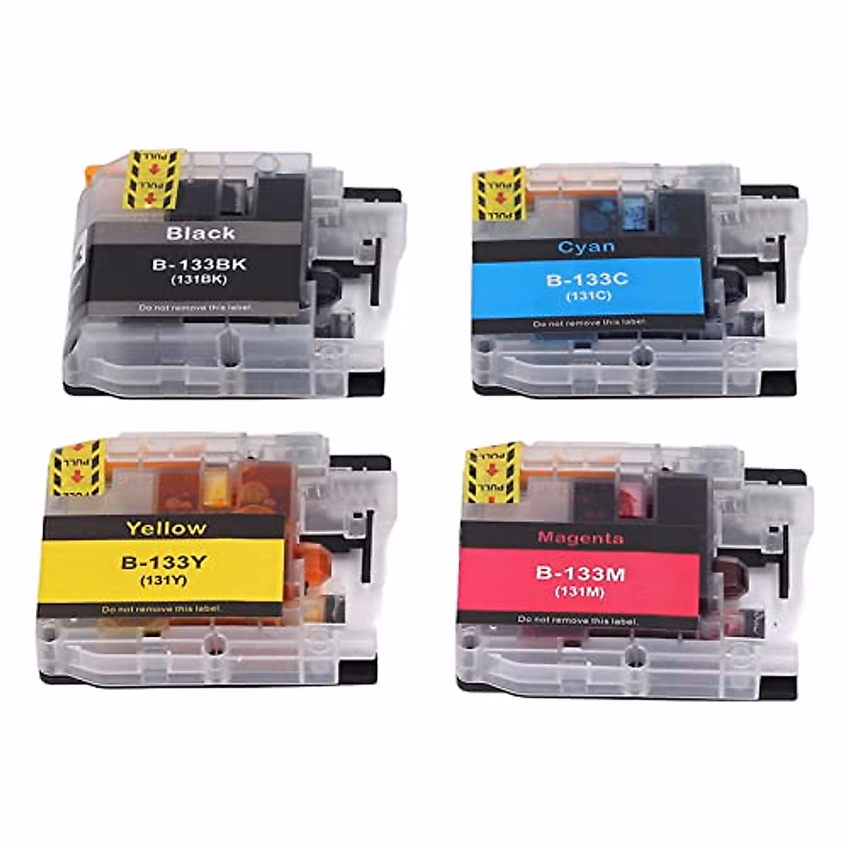 4 Color Disposable Ink Cartridge Stable Chip Printing BK C M Y PP Printer Ink Cartridge Kit No Ink Leak for Factory for Hospital (LC133)