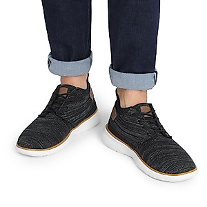 Bruno Marc Mens Mesh Fabric Fashion Sneakers Casual Oxfords Lightweight Breathable Versatile Walking Shoes, Black/Grey - 11 (Zero-01)