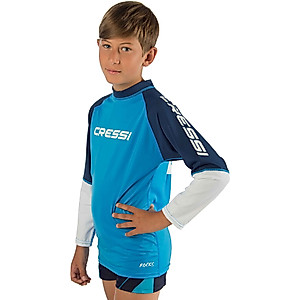 Cressi boys Long Sleeve Rash Guards, Blue, XL 14 15 years US