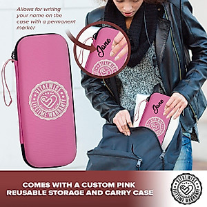 VITALWISE Heart Shaped Rainbow and Vibrant Pink 28 Inch Cardiology Stethoscope with Personalizable Spare Parts and Pink Case, Great for a Nurse, EMT, Vet, Doctor