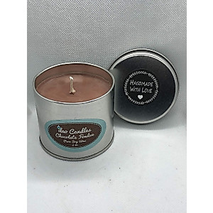 Chocolate Fondue 8 oz Tin Jar Pure Soy Wax Candle Hand Poured in the USA