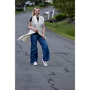 Manio Cashmere 100% Cashmere Knitted Wrap Pashmina Shawl Extra Large Scarf Stole for Women Travel (White)