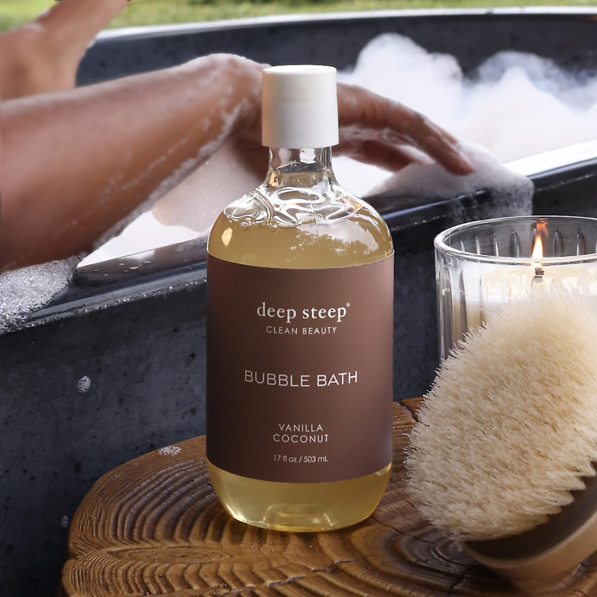 Deep Steep Bubble Bath, 17oz (Vanilla Coconut)