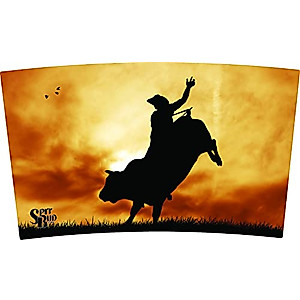 Bull Rider by Spit Bud - The Ultimate Spittoon for Chew - Portable Dip & Snuff Cup with Lid, Pop Tab, Spill-Proof Funnel, Can Cutter & Holder - Fit in Cup Holders - Holds 8oz - Made in USA