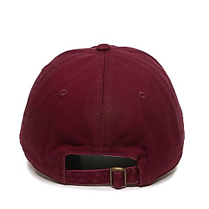 DSGN By DNA Ghost Baseball Cap Embroidered Cotton Adjustable Dad Hat Burgundy