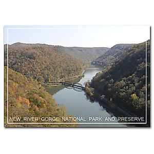 New River Gorge National Park and Preserve, West Virginia Fridge Magnet Size 2.5" x 3.5"