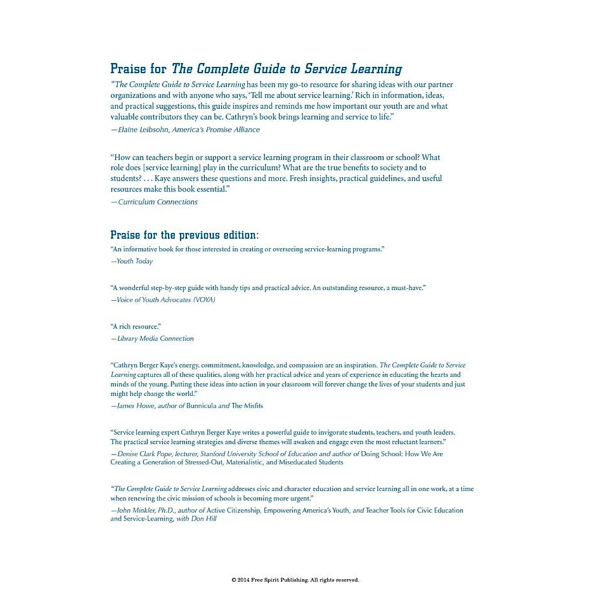 The Complete Guide to Service Learning: Proven, Practical Ways to Engage Students in Civic Responsibility, Academic Curriculum, & Social Action (Free Spirit Professional®)