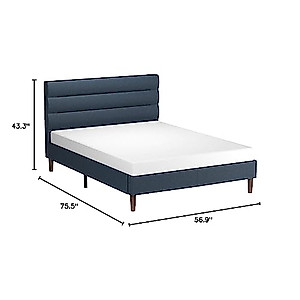 ZINUS Kiernan Upholstered Platform Bed Frame / Mattress Foundation / Wood Slat Support / No Box Spring Needed / Easy Assembly, Full