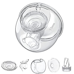 Wearable Breast Pump Milk Collector Cup Accessories,Compatible with 24mm TSRETE/Momcozy S9/S10/S12 Wearable Breast Pump,Include Duckbill Valve&Silicone Diaphragm&24mm Flange&Milk Collector&Linker