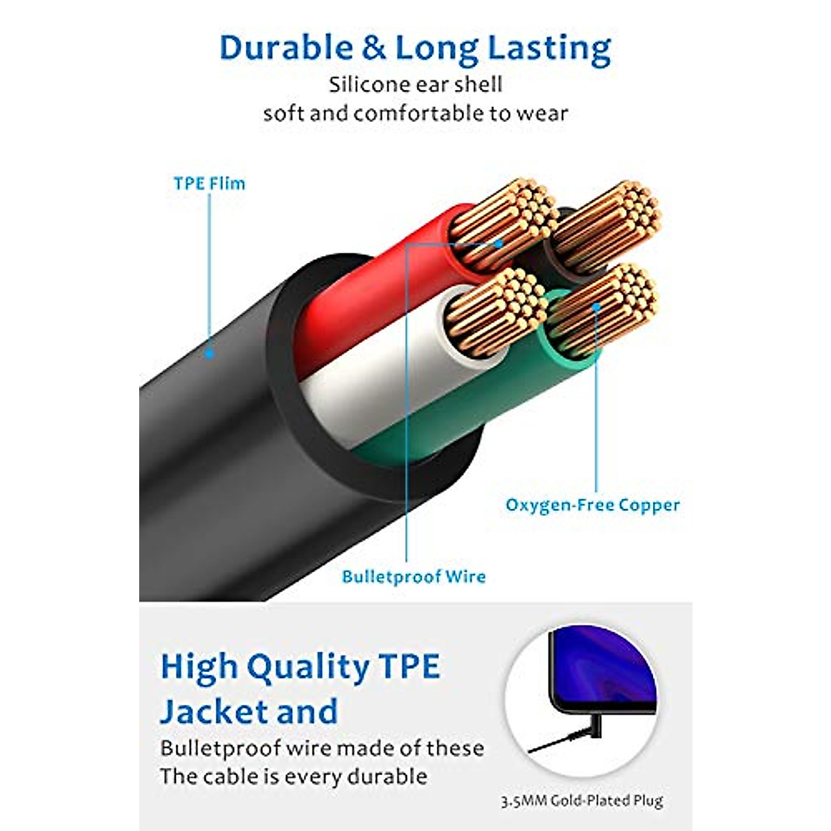 Sleep Earbuds, Hearprotek 2 Pairs Ultra Soft Lightweight Silicone Sleeping Earphone Headphones with Volume Control and mic for Side Sleeper, Snoring, Air Travel, Relaxation (Black)