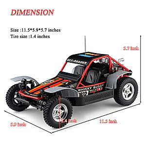 Leopmase RC Rock Crawler, 1:16 Scale Remote Control Car, 4x4 Offroad Crawler Remote Control Truck for Adults 280 Carbon Brush High-Speed Motor, All Terrains Vehicle Kids Age 8-13 Gifts