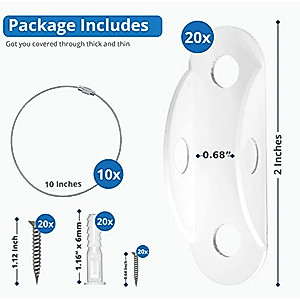 Kleviro (10 Pack) Anti Tip Furniture Anchors for Baby Proofing Premium Quality Upgraded Furniture Wall Anchors can Handle 400lbs Tension - Earthquake, Storm Resistant & Pet Safety Furniture Straps