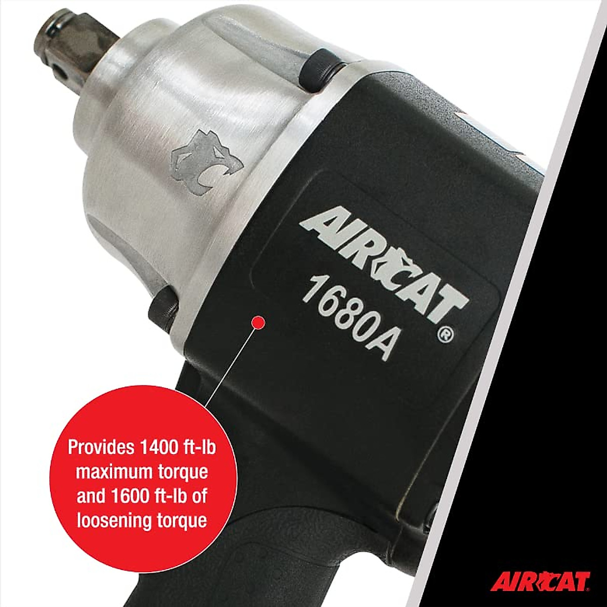 AIRCAT Pneumatic Tools 1680-A: 3/4-Inch Impact Wrench 1,600 ft-lbs - Standard Anvil