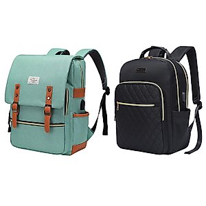 Modoker Vintage Laptop Backpack for Women Men Backpack,15.6 Inch Laptop Backpack for Women, Quilted Work Backpack for Women Bookbag Teacher Backpack