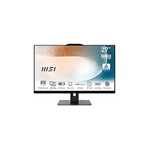 MSI Modern AM272P AIO Desktop, 27" FHD IPS-Grade LED, Intel Core i7-1260P, 16GB Memory (Dual-CHL), 512GB SSD, WiFi 6, BT 5.1, Black, Windows 11 Home (12M-027US)
