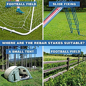 Ground Stakes, Tent Nails, Ground Anchors Garden Staples Steel Galvanized Pegs, Heavy Duty U Landscape Pins for Camping Tents Trampoline Canopies Sheds Ports Gardening 12 Inch 6pack