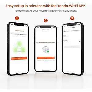 Tenda Nova Mesh WiFi System MW5 - Covers up to 3500 sq.ft - AC1200 Whole Home WiFi Mesh System - Dual-Band Mesh Network for Home Internet - Gigabit Mesh Router for 60 Devices - Plug-in Design - 3-Pack