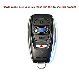 iJDMTOY Black Carbon Fiber Pattern Key Fob Cover Compatible with Subaru 2013-up BRZ, 15-up Legacy Outback Crosstrek, 16-up WRX/STi, 17-up Forester Impreza Keyless Fob
