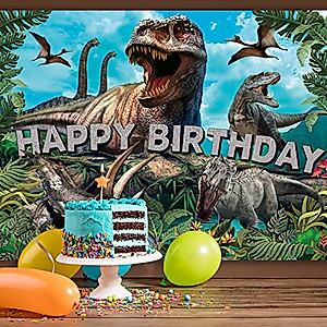Dinosaur Backdrop,7x5FT Dinosaurs Background Dinosaur Birthday Backdrop Party Decor Dinosaur World Banner Dinosaur Theme Birthday Party Backdrop Supplies for Kids