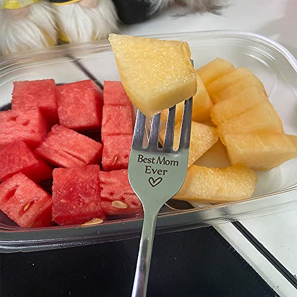 Birthday Gifts for Mom from Daughter Son Husband Mother's Day Gifts For Mom Grandma Women Best Mom Ever Dinner Fork Creative Gifts for Mom