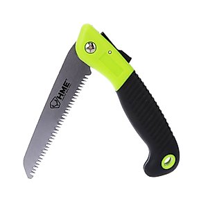 HME Mini Folding Hand Pocket Saw with 5" Carbon Steel Blade for Hunting, Camping, Backpacking, Pruning