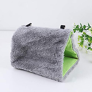 POPETPOP Bird Bed - Plush Snuggle Bird Hammock Hanging Snuggle Cave Happy Hut Bird Parrot Hideaway Bird Sleeping Tent