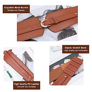 SUOSDEY Womens Wide Elastic Waist Belt for Dress Ladies Stretch Cinch Belt for Girls