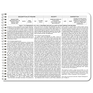 BookFactory Federal Firearms License (FFL) Log Book Firearm Dealer Acquisition & Disposition Record Book ATF Gun Logbook - 100 Pages, Wire-O, Black, 87/8" x 11 1/4" (LOG-100-7LCW-T40(FFL-Gun-Log)) -GX