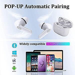 Wireless Earbuds Bluetooth 5.1 Headphones Built in Mic in Ear Bud Noise Canceling 3D Stereo Air Buds Earbuds Fast Charging, IPX5 Waterproof for iPhone and Android