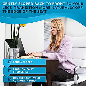 ERGONOMIC INNOVATIONS Orthopedic Donut Pillow: Memory Foam Chair Seat Cushion for Tailbone and Coccyx Pain, Sciatica, and Pressure Relief - Car, Desk, and Office Chair Pad Cushions and Pillows (Black)