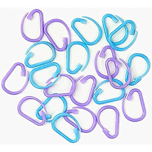 Boye Plastic Carabiner Stitch Markers for Knitting and Crochet, Multcolor 20 Piece