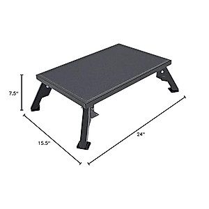 Quick Products JQ-S150 Platform Step, X-Large 24" W x 15.5" D x 7.5" H - Steel, 300 lbs. Capacity, Black